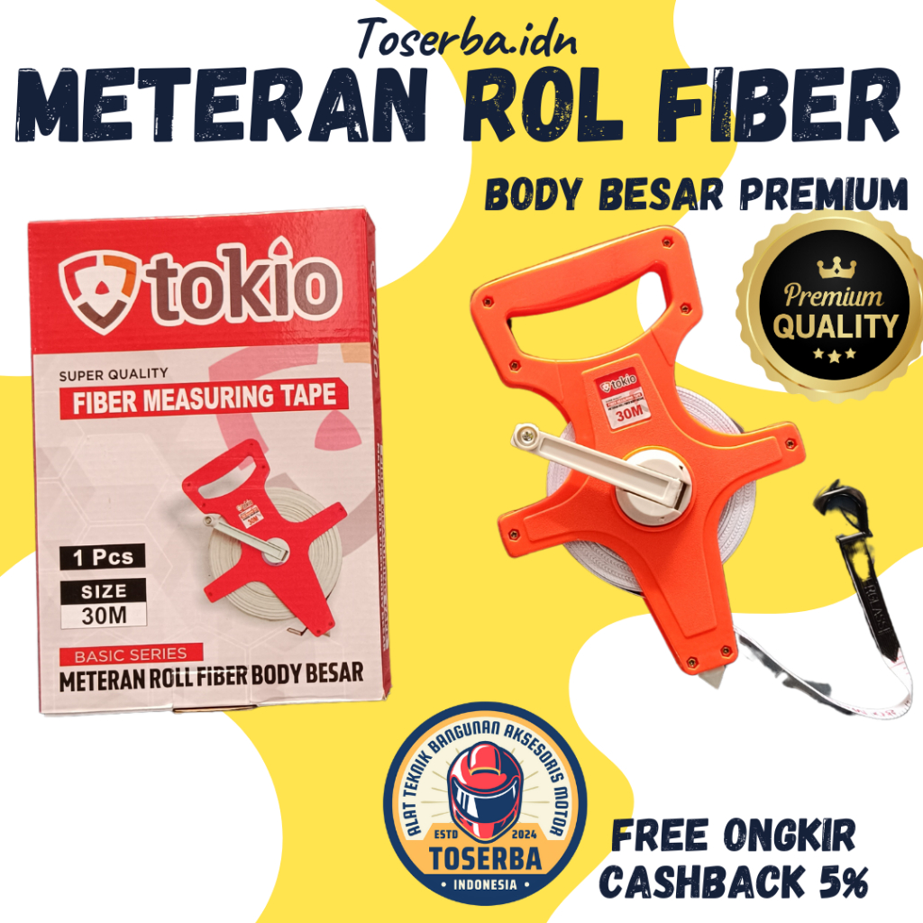 Jual NICHIE METERAN ROL FIBER BODY BESAR PREMIUM | Shopee Indonesia