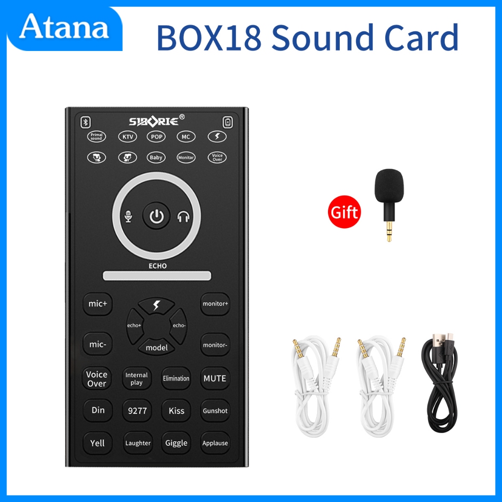 Jual Siborie【COD】BOX18 Handheld Voice Changers Karaoke Live Sound Card ...