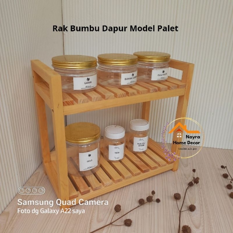 Jual Rak Bumbu Dapur New Style Ambalan Palet 2 Susun || Rak Bumbu ...