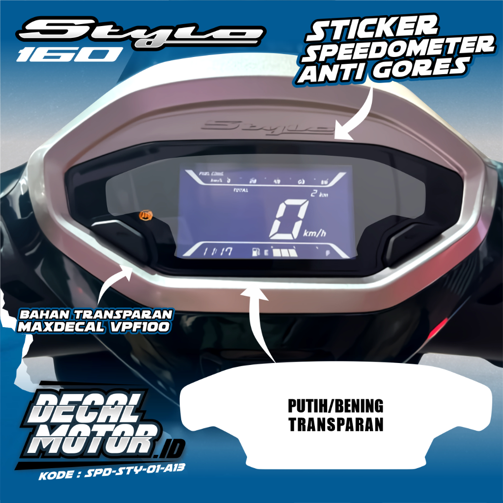 Jual Stiker Antigores Spedometer Motor Stylo Variasi Warna / Stiker ...