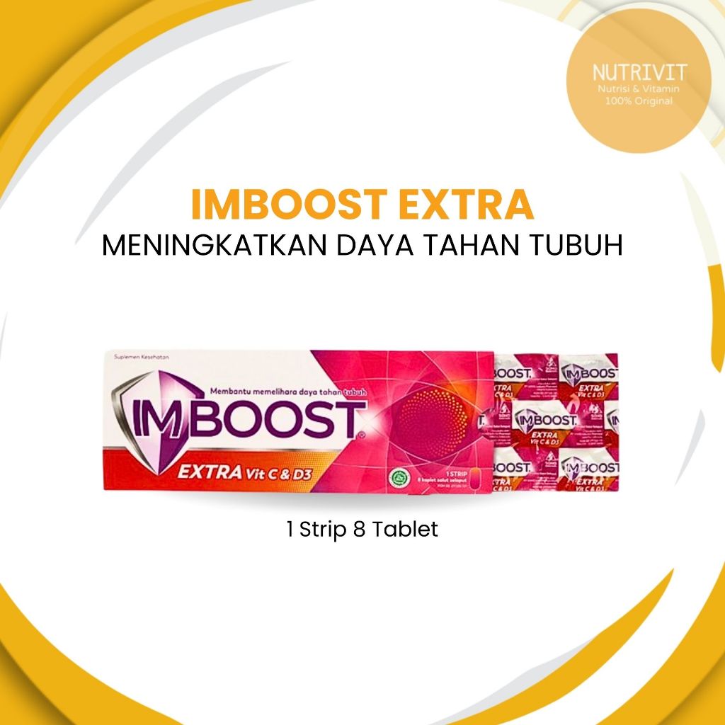 Jual Imboost Extra Suplemen Daya Tahan Tubuh 1 Strip @8 Tablet | Shopee ...