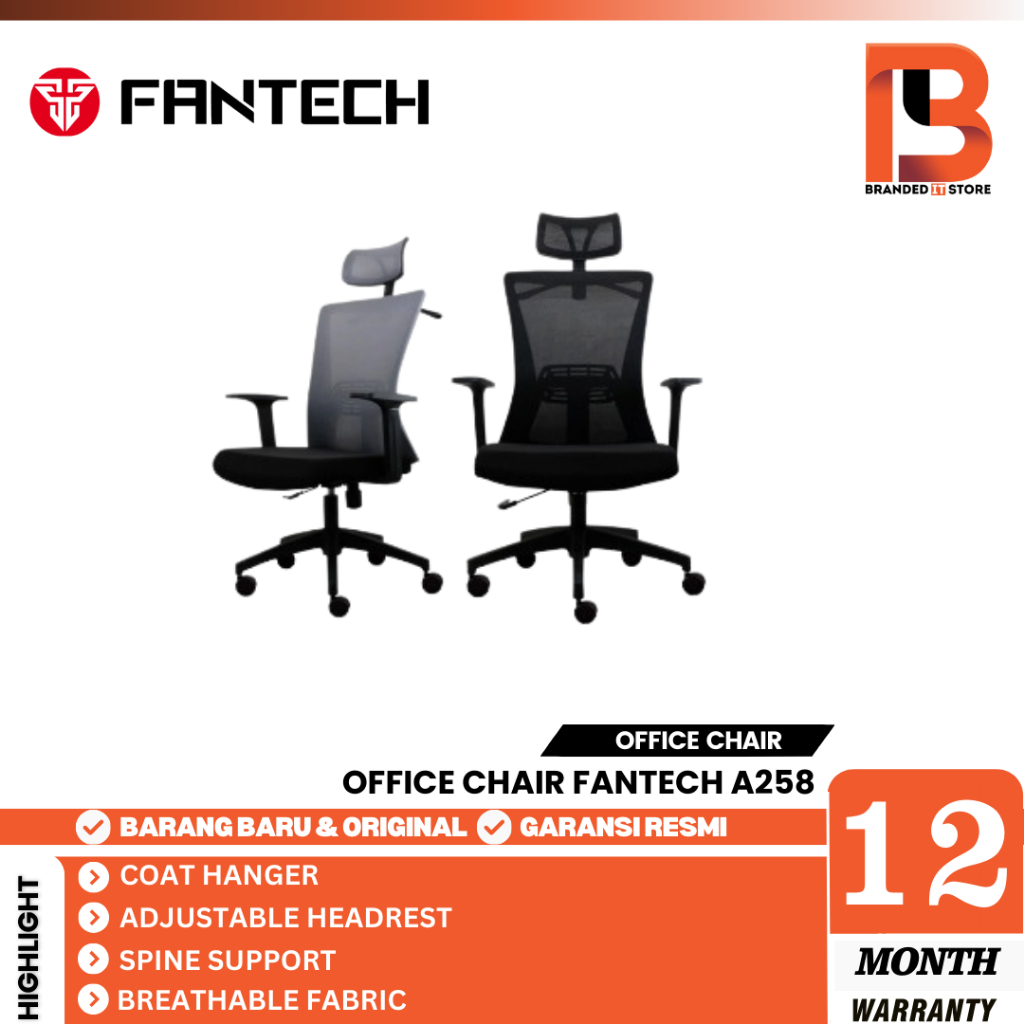 Jual FANTECH OCA258 OCA A258S PREMIUM OFFICE CHAIR ORIGINAL | Shopee ...