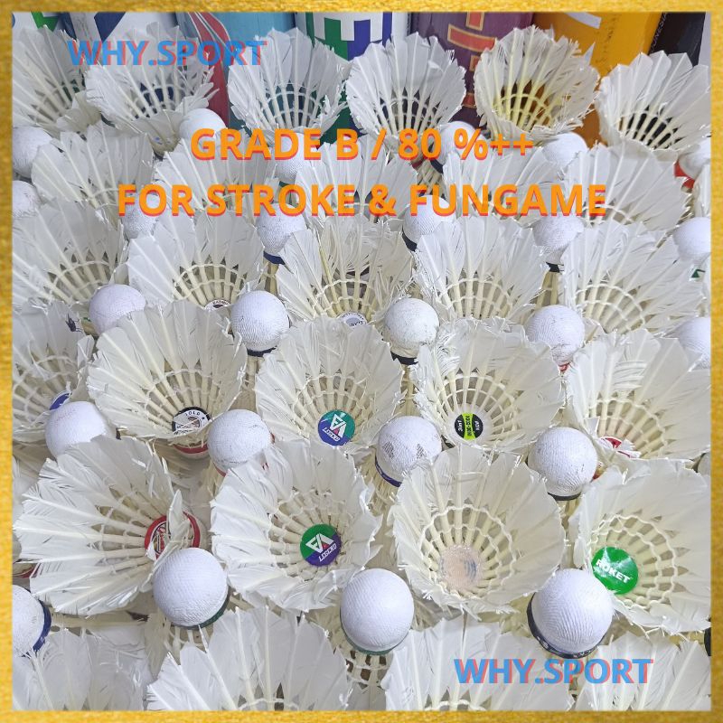 Jual (1SLOP / B / 80%+++) SHUTTLECOCK BEKAS Grade B Untuk Latihan ...