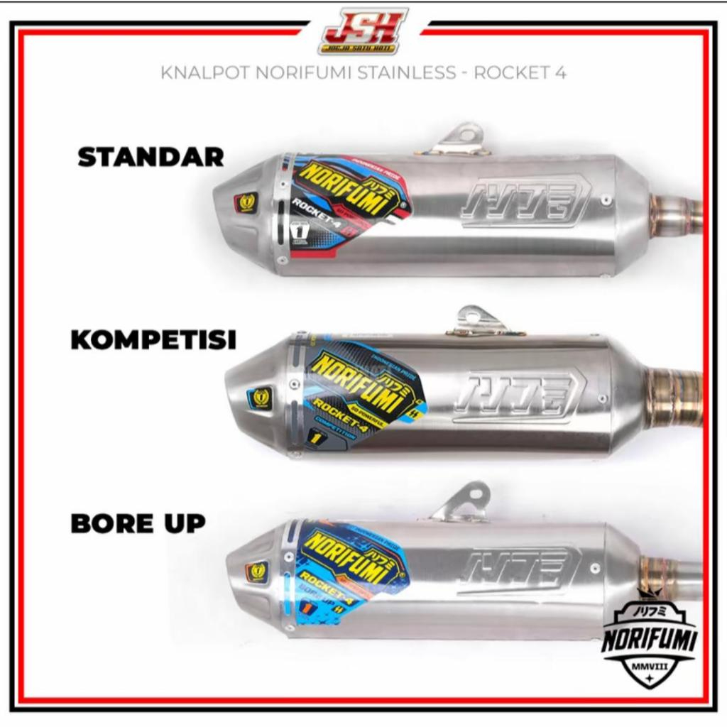 Jual Knalpot Norifumi Rocket 4 Stainless Titanium Standard Bore Up ...