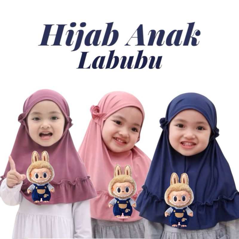 Jual Hijab Anak Instan Muslim Labubu | Shopee Indonesia