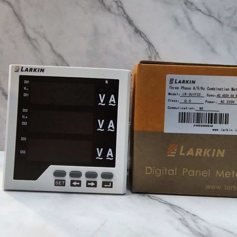 Jual LARKIN LR-3UIF33 DIGITAL MULTIMETER 3PHASE AVHZ VOLT AMPERE HZ ...