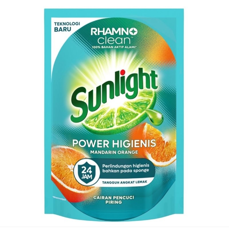 Jual SUNLIGHT POWER HIGIENIS SABUN CUCI PIRING MANDARIN ORANGE REFILL 600 ML. | Shopee Indonesia