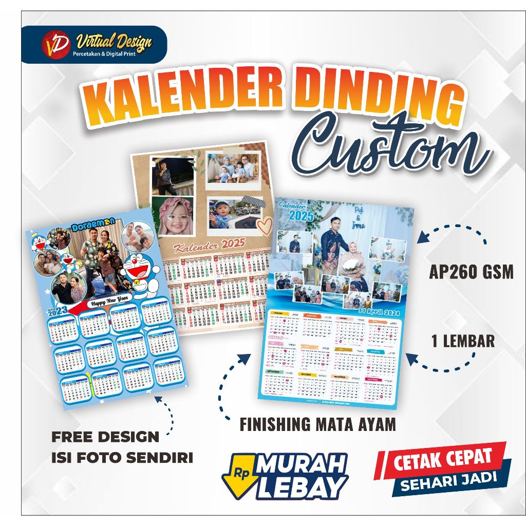 Jual Kalender Dinding 2025 Foto Sendiri (Foto Custom) | kalender custom ...