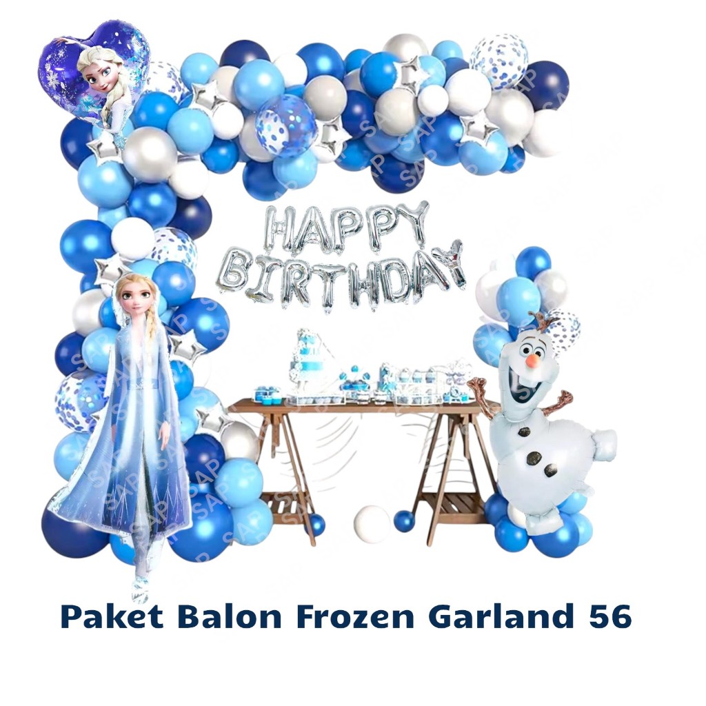 Jual Paket Balon FROZEN GARLAND 56/ Dekorasi Ulang Tahun Frozen ...