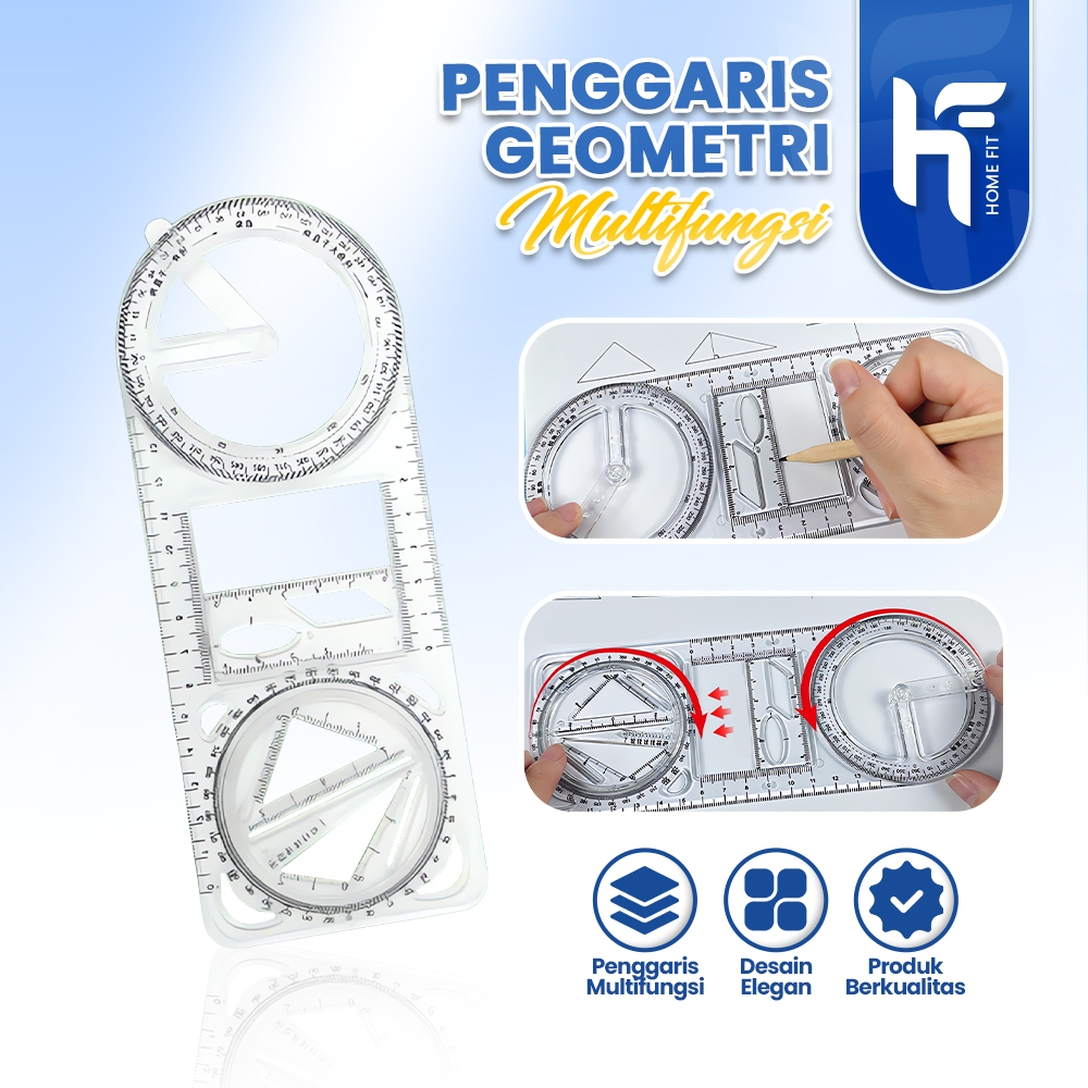Jual Rotary Geometric Drawing Ruler Penggaris Multifungsi Geometri bisa ...