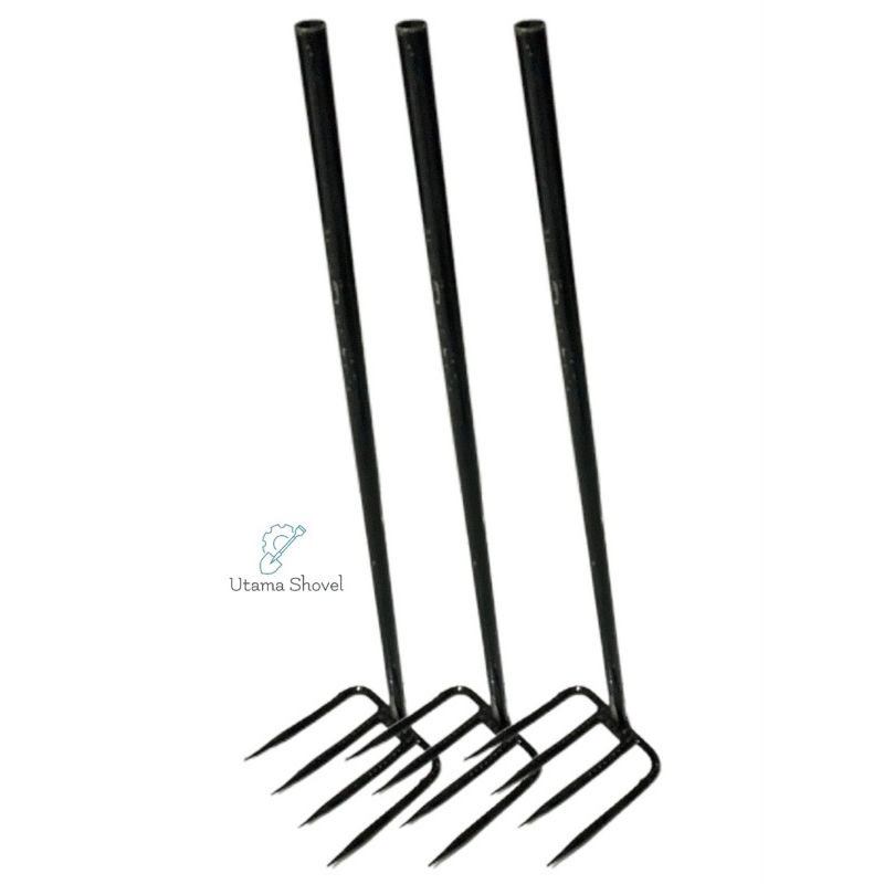 Jual Garukan Sampah Cangkrang Gagang Besi Besar Garukan Got 4 Gigi ...