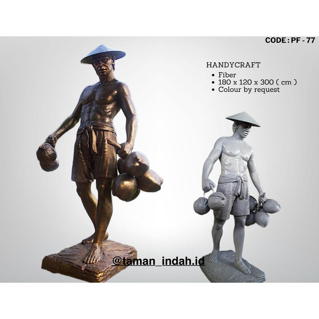 Jual Patung Pak Tani - Fiber Tinggi 300cm (Free Ongkir Se-JABODETABEK) | Shopee Indonesia
