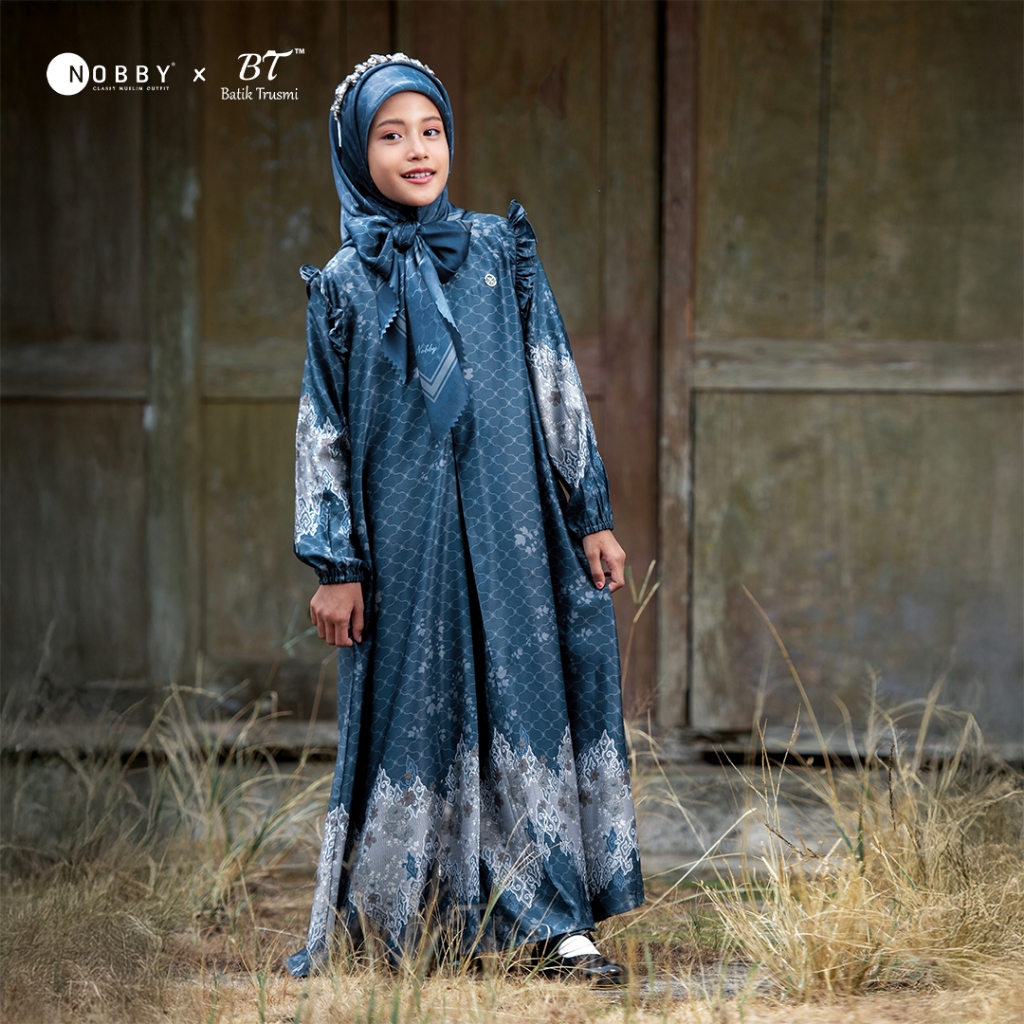 Jual Nobby X Batik Trusmi Arundaya Dress Kids Bahan Polly Satin Silk ...