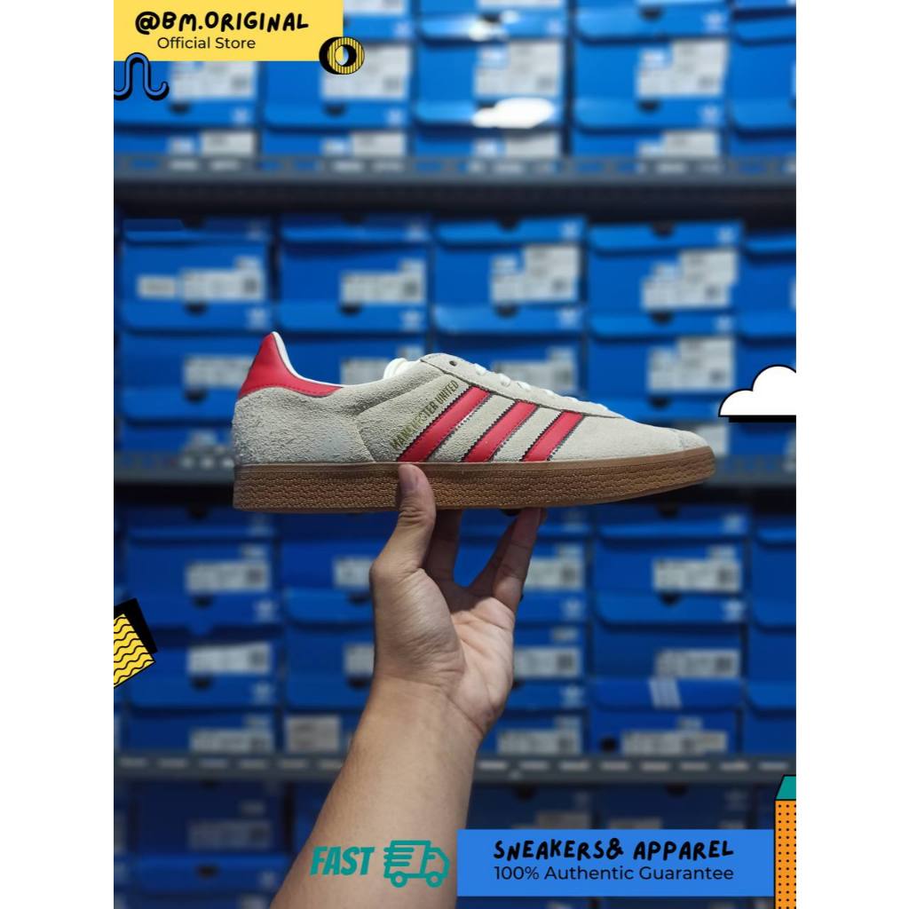 Jual Adidas Gazelle Manchester United Cream White MUFC Red Core Black ...