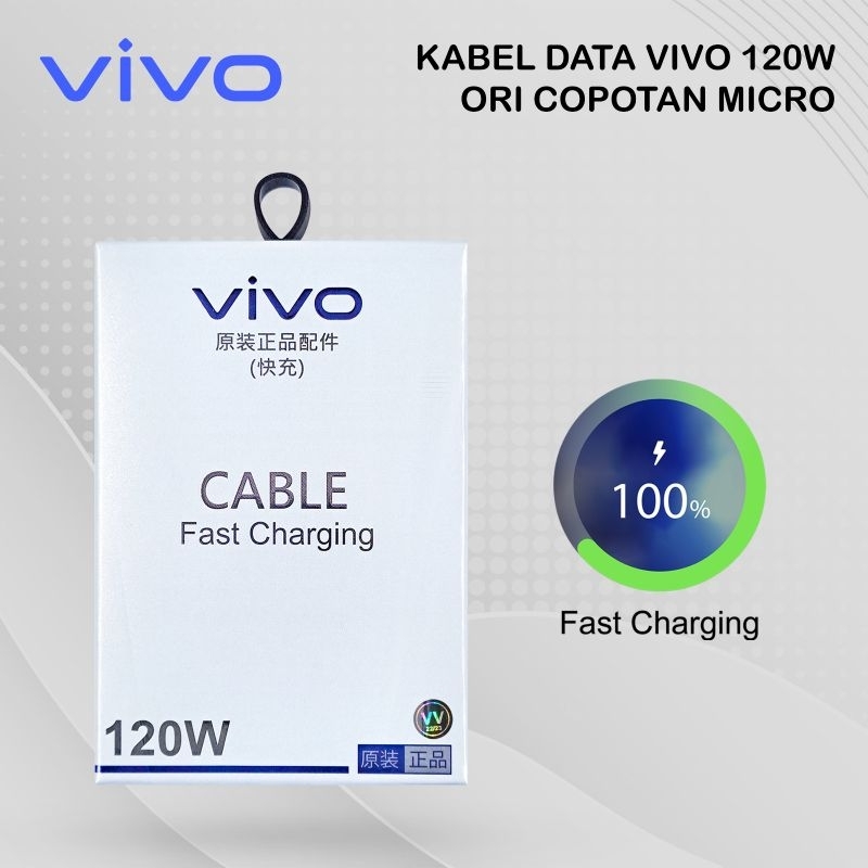 Jual Kabel Data VIVO Type C 120W Fast Charging 100% / Kabel Charger ...