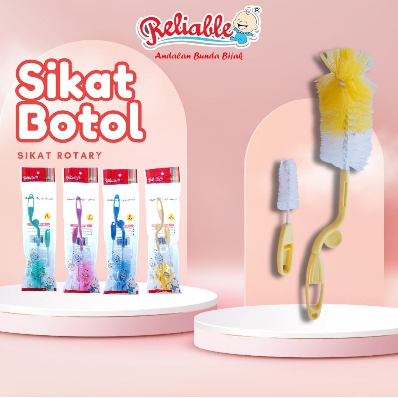 Jual Reliable Sikat Botol Bayi Rotary Isi 2 Pcs - Sikat Botol Putar ...