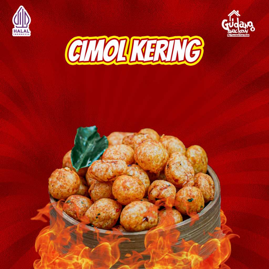 Jual Cimol Kering Pedas 250gr / Molring Pedas Daun Jeruk 250gr Crispy ...