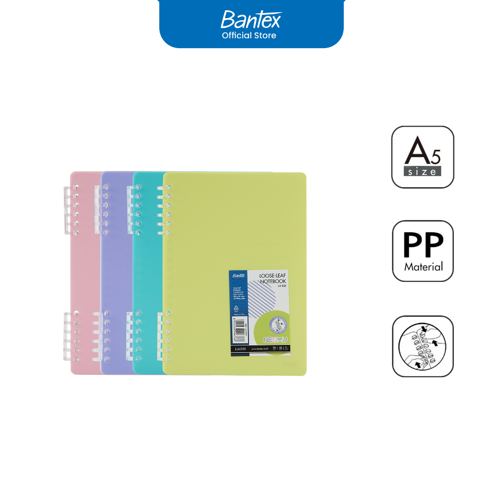 Jual Bantex Buku Catatan A5 Loose-Leaf - Klip Adjustable Kertas Tebal ...
