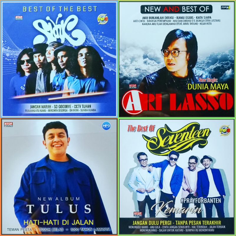 Jual Kaset MP3 Audio Musik Lagu Pop Indonesia Slank - Ari Lasso - Tulus - Seventeen Pilihan ...