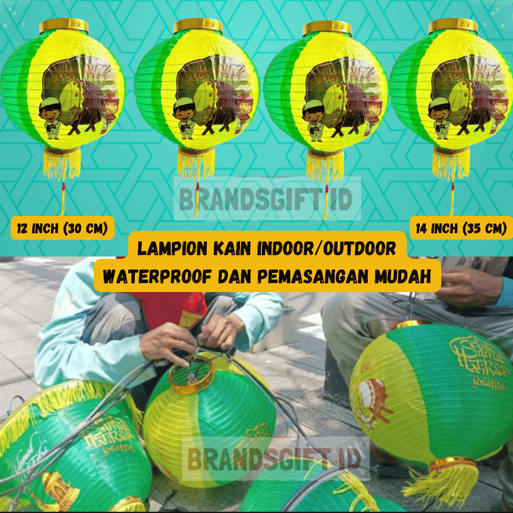 Jual JUMBO LAMPION KAIN BULAT LEBARAN LAMPION INDOOR / OUTDOOR IDUL ...