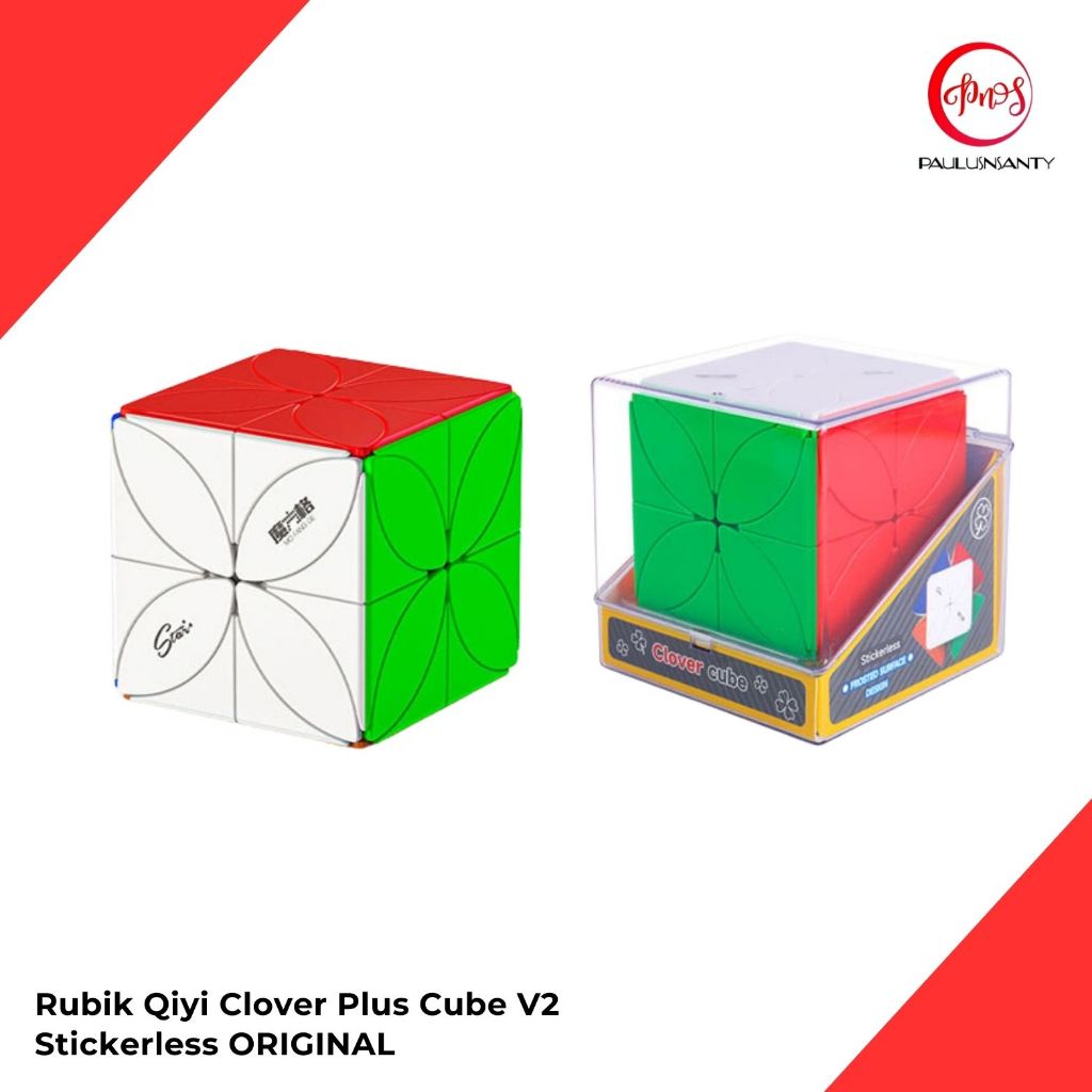 Jual Cube Puzzle Qiyi Clover Basic / Plus Cube Clover Stikerless ...
