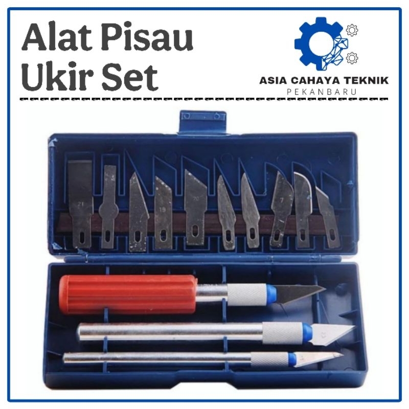 Jual Alat Pisau Pahat Ukir Kayu Set 13 Pcs Art Wood Craft Cutter ...