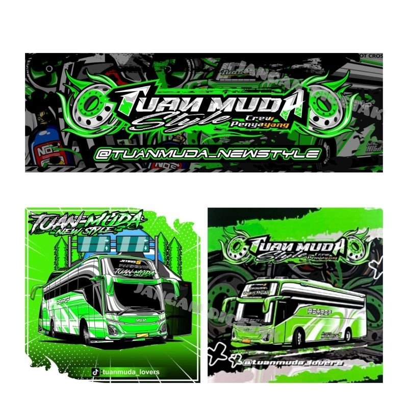 Jual Stiker bus TUAN MUDA isi 3 stiker bis bus MSM Asyrof tuan muda ...