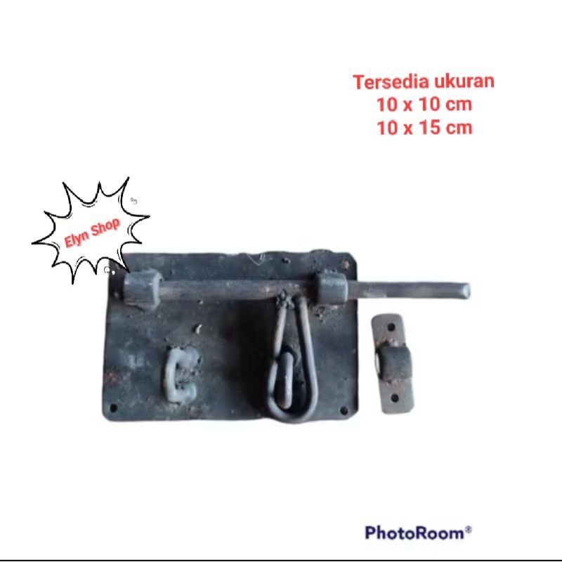 Jual Hitam Besar Tebal Grendel Pintu Pagar Besi 10 x 10cm / 10 x 15cm ...
