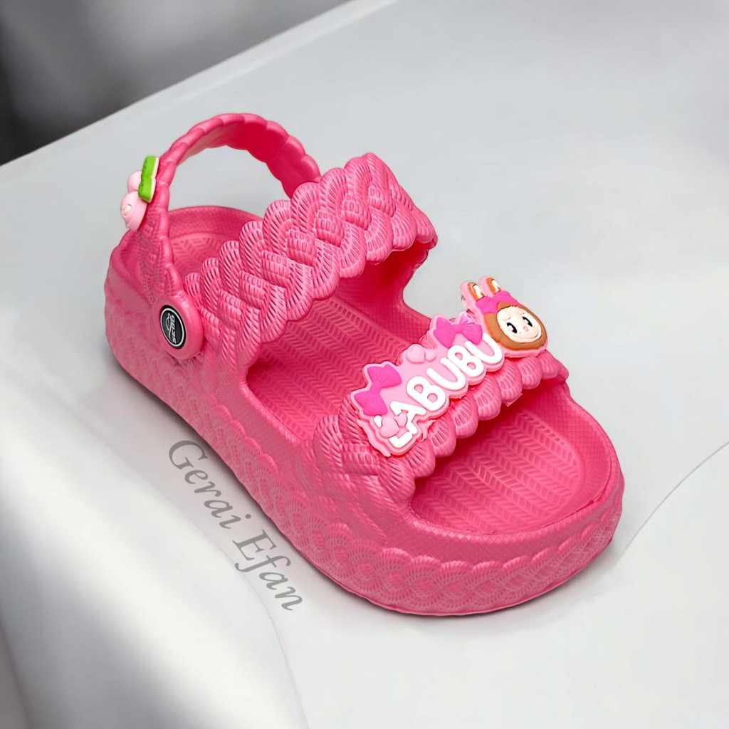 Jual Sebo Sandal Anak Perempuan Sandal Slop Anak Perempuan Motif Labubu ...