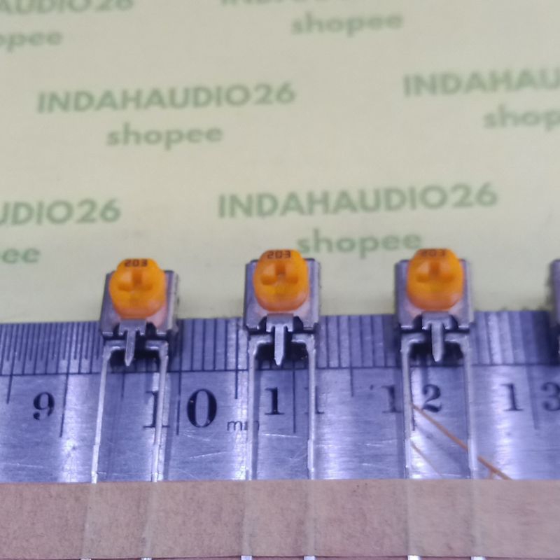 Jual PANASONIC BERDIRI hitam kuning 203 trimpot 20k 20 kilo ohm vr ...