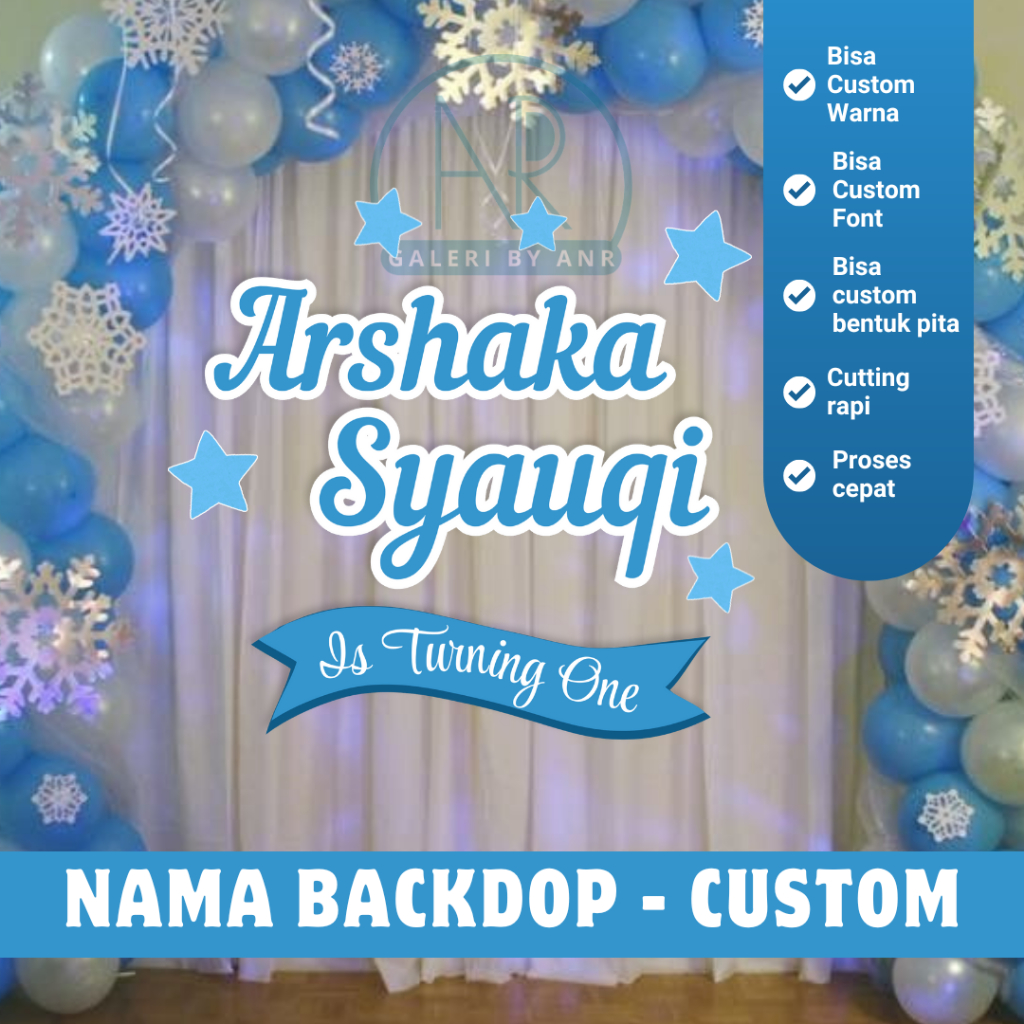 Jual D87 Tulisan Nama Backdrop Dekorasi Ulang Tahun Lamaran Wedding ...