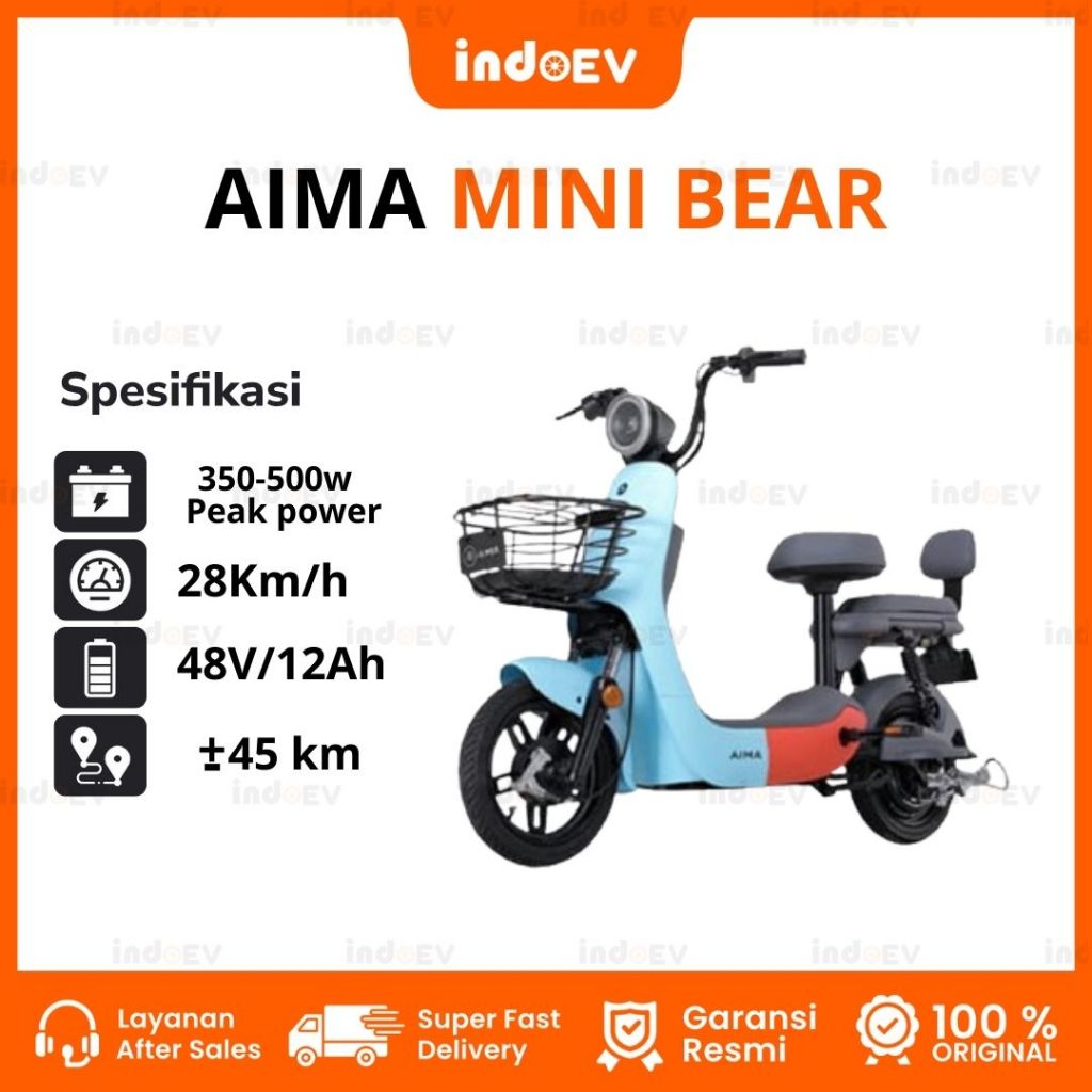 Jual Sepeda Listrik AIMA Bear 48V/22Ah 700 watt | Shopee Indonesia