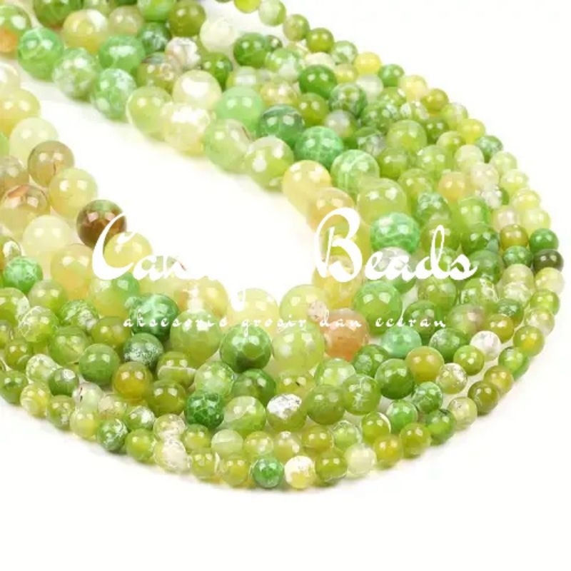 Jual Manik Batu Alam Giok Bunga Fire Agate warna Baru 6mm 8mm 10mm ...