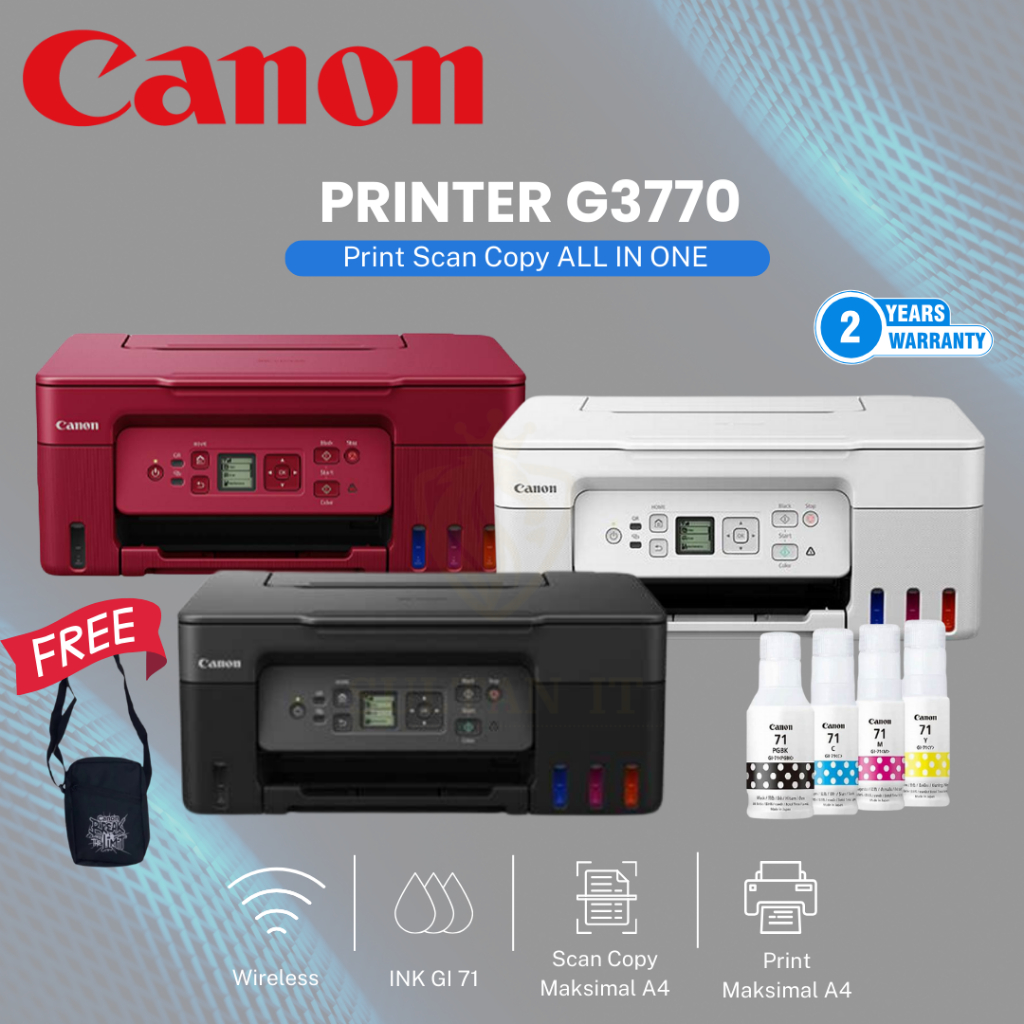 Jual Printer Canon PIXMA G3770 ALL IN ONE WIFI Original Garansi Resmi ...