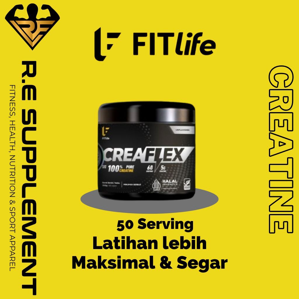 Jual FITlife CREAFLEX 50 Serving – Creatine Monohydrate Murni 100% ...