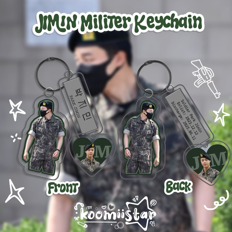 Jual Jimin Military Keychain by Koomiistar | Shopee Indonesia