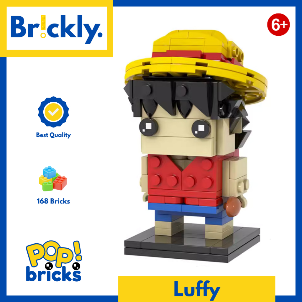 Jual Luffy - Brickly POP! Bricks One Piece Mainan Balok Susun Blocks ...
