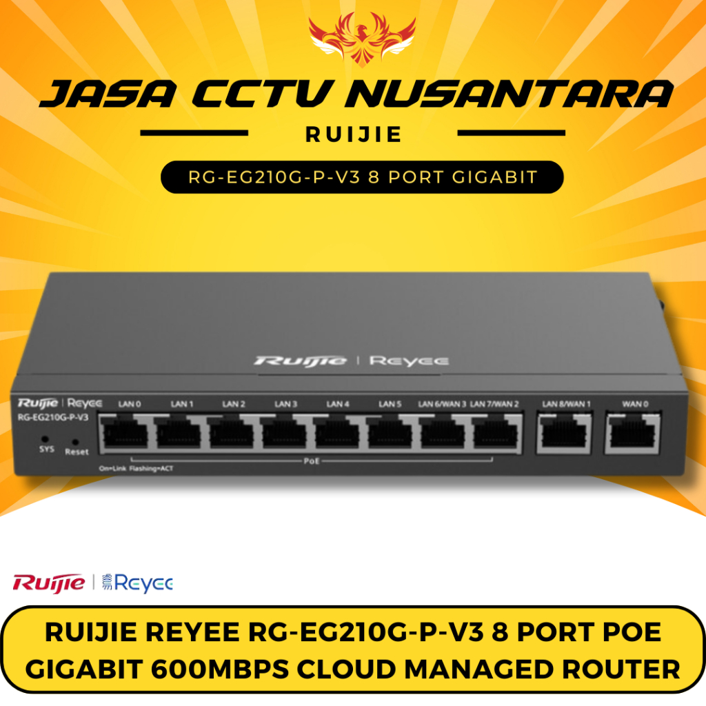Jual RUIJIE REYEE RG-EG210G-P-V3 8 PORT POE GIGABIT 600MBPS CLOUD ...
