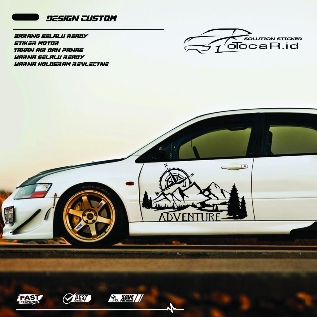 Jual Stiker Petualangan Besar Mobil Stiker Vinil Grafis Ukuran 60cm x ...