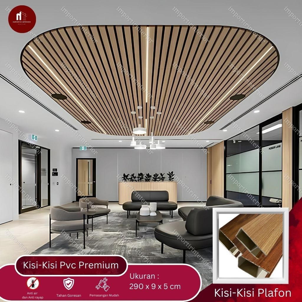 Jual Kisi - Kisi Plafon PVC - Partisi Click On Hollow - WPC Bar Ceiling ...