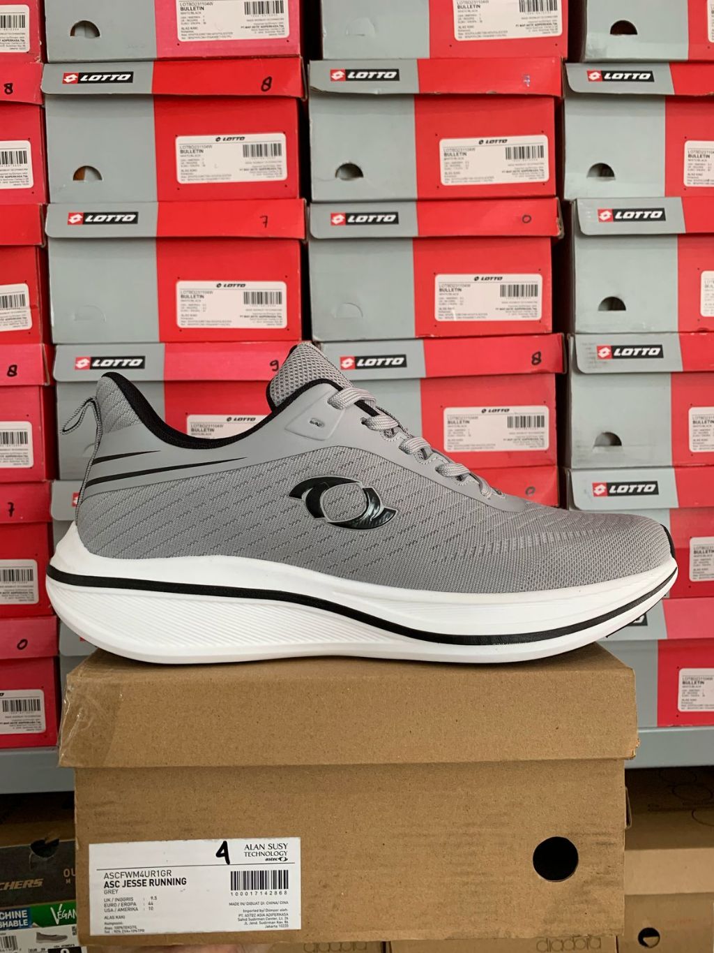 Jual Astec Jesse Running Grey Men Shoes Original | Shopee Indonesia