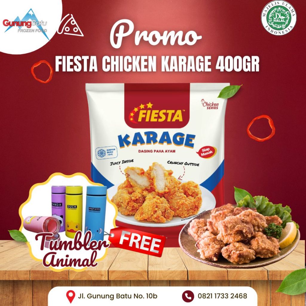 Jual FIESTA MITRA KARAGE FREE TUMBLER, SPICY WING DAN CRISPY BUBBLE ...