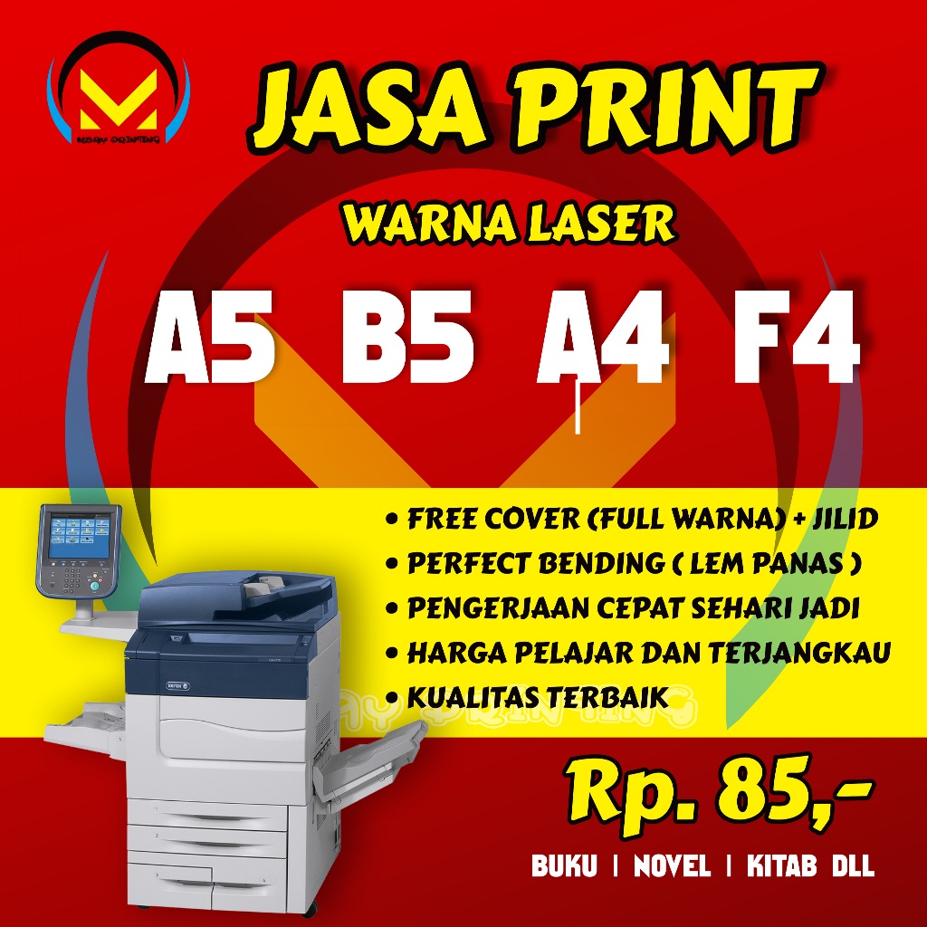Jual Jasa print Warna / print warna / Cetak Buku / A5,B5,A4,F4,A3 ...