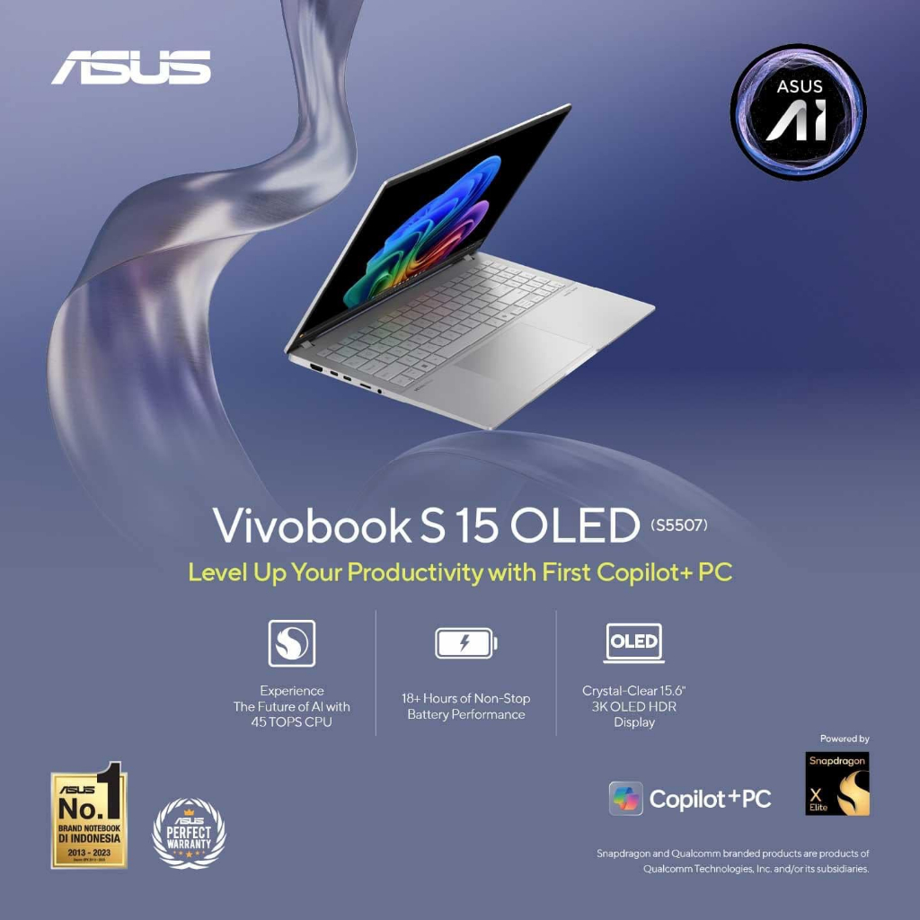 Jual ASUS Vivobook S 15 OLED (S5507) - S5507QA-OLEDSP11M | Shopee Indonesia