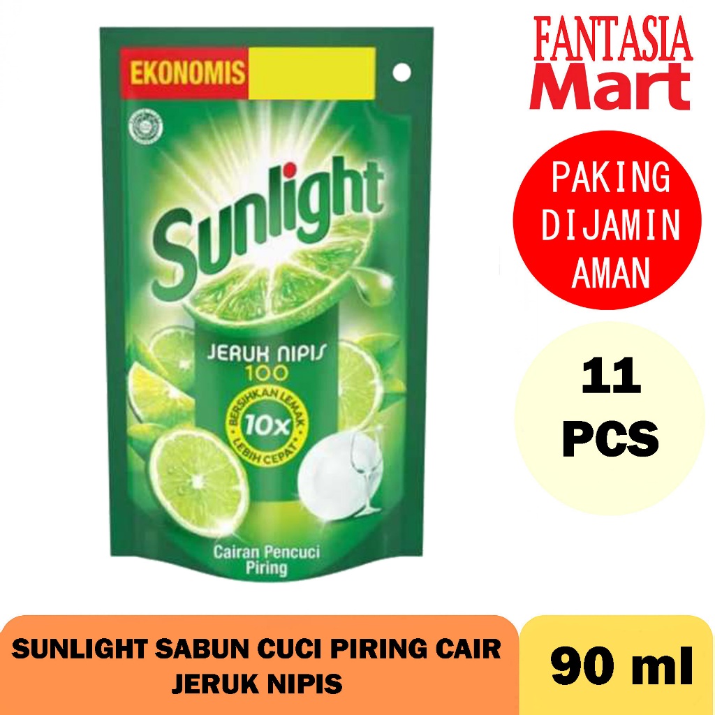 Jual SUNLIGHT 90ML SABUN CUCI PIRING JERUK NIPIS PACK ISI 11 PCS FUNCORNER DENGAN PAKING AMAN ...