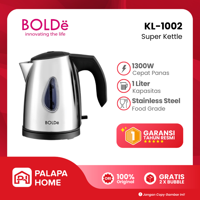Jual BOLDe Electric Kettle Magnetto KL-1002 1 Liter | Teko Listrik ...
