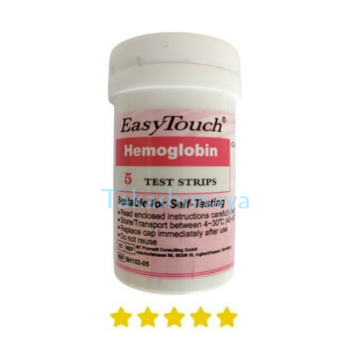 Jual [ Stik Low Budget ] Stik EasyTouch Hemoglobin Isi 5 Stik (No Box ...