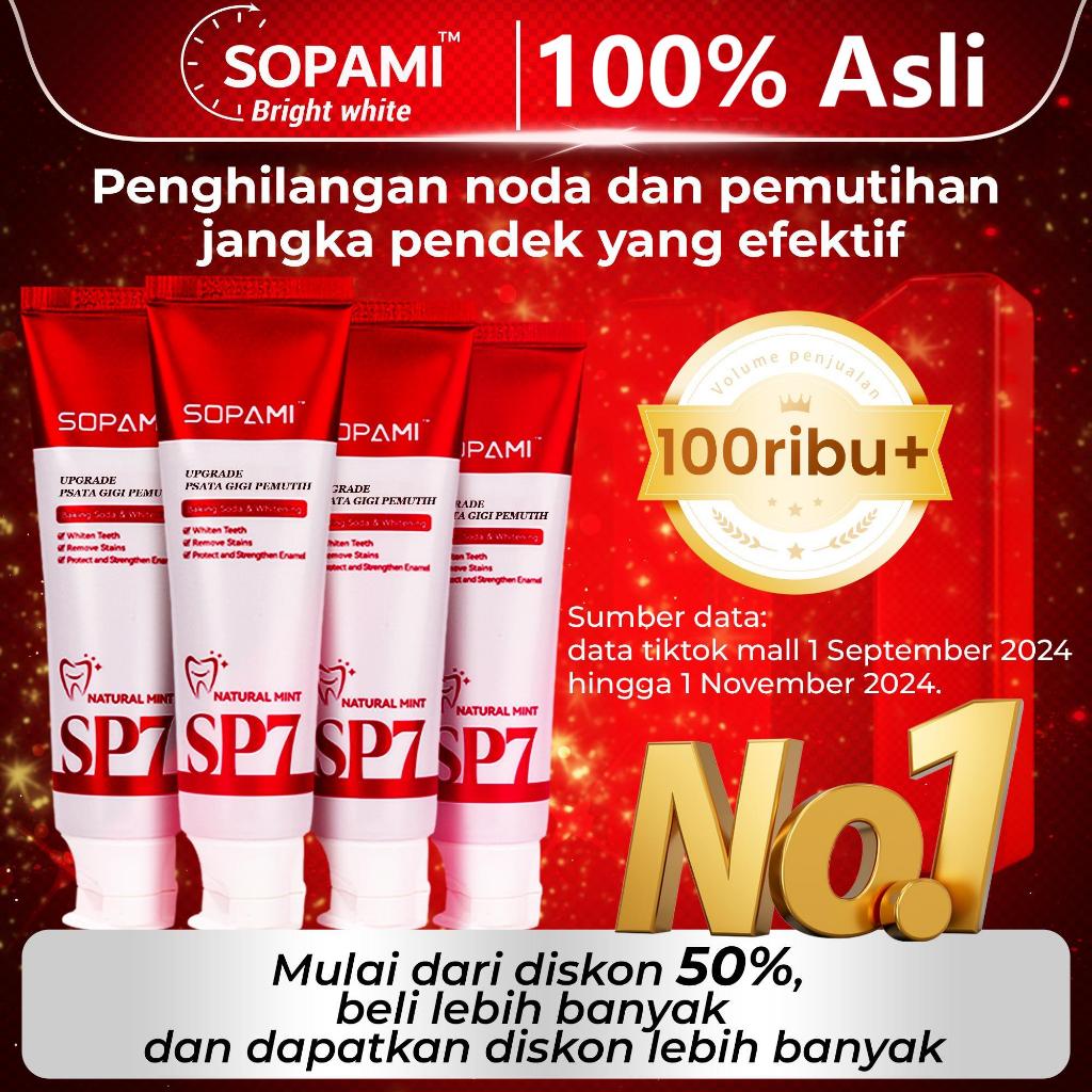 Jual SOPAMI SP7 Pro odol pemutih gigi dan karang gigi Paket Combo Siang 120g | Shopee Indonesia