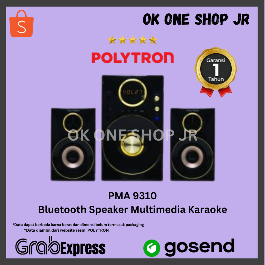 Jual POLYTRON PMA 9310 Bluetooth Speaker Multimedia Karaoke | Shopee ...
