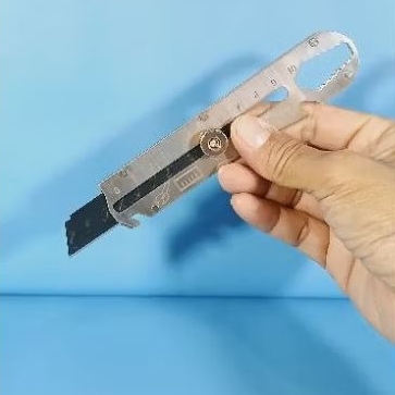 Jual Pisau cutter stainlis fungsional,bisa buat penggaris,bisa buka ...